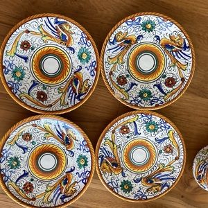 Deruta | Dining | Deruta Raffaellsco Hand Painted Set Of 3 Espresso ...